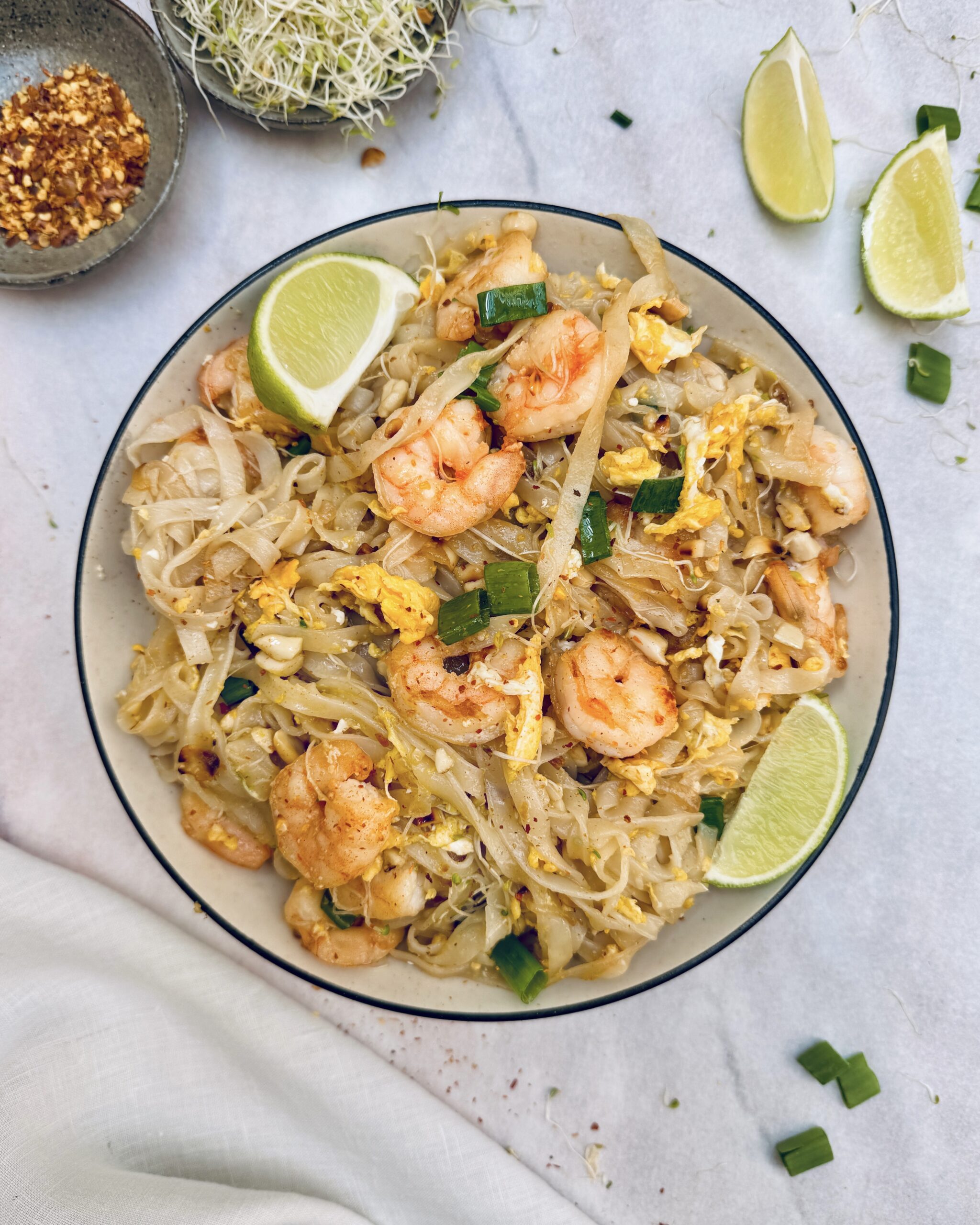 Pad Thai Noodles with Prawns (Quick and Easy) - A Flavour Affair